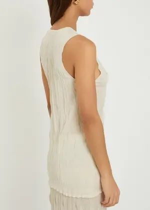 TOTEME Crinkled Fine-knit Tank Top