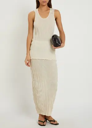 TOTEME Crinkled Fine-knit Tank Top
