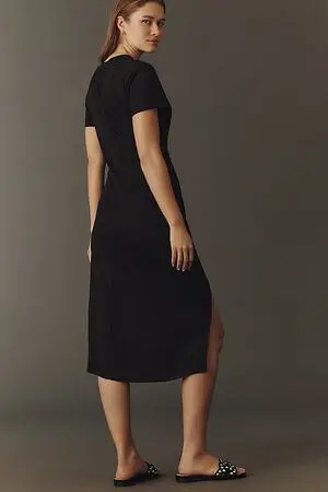 ANINE BING Vida Side-slit Midi Dress