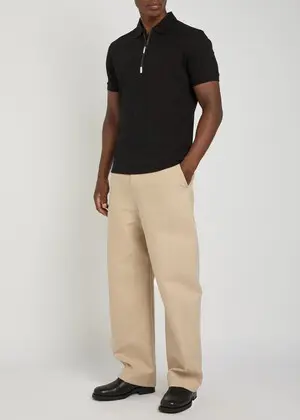 Moncler Half-zip Piqué Cotton Shirt