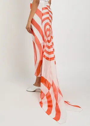 Dries Van Noten Susya Printed Silk Midi Skirt