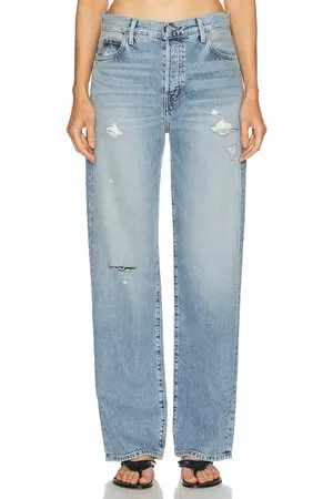 Eterne Saint Boyfriend Straight Leg Jeans - Light Indigo