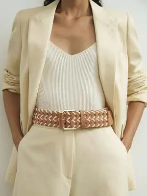 ATELIER Braided Leather Waist Belt