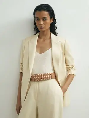 ATELIER Braided Leather Waist Belt