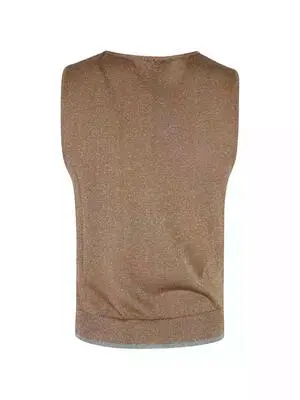 ROBERTO COLLINA Metallic-effect Sleeveless Top