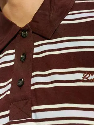 Rag & Bone Striped Long-sleeved Polo Shirt - Brown