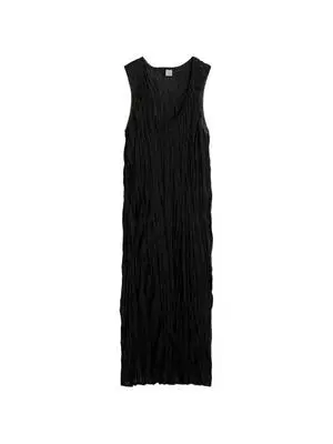 TOTEME Crinkled Tank Dress - Black