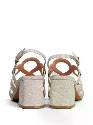 BIBI LOU Glitter-effect Cut-out Sandals