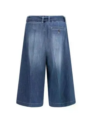 True Royal Belted Knee-length Shorts