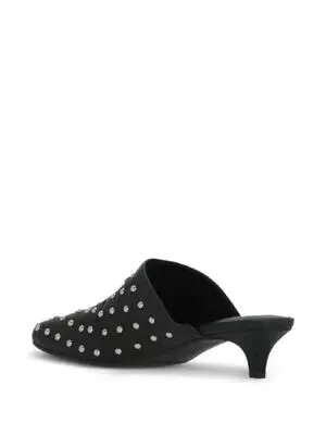 Ash Eloise Studded Mules - Black