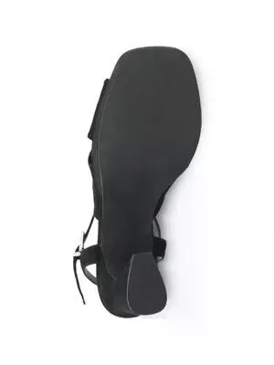 Ash Knotted Suede Sandals - Black