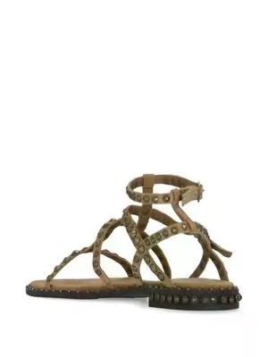 Ash Studded Leather Sandals - Brown