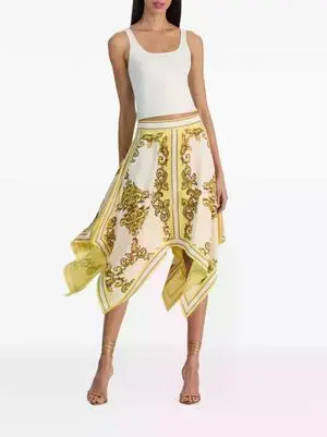 Alice + Olivia Davina Baroque-print Midi Skirt