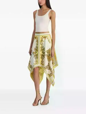 Alice + Olivia Davina Baroque-print Midi Skirt