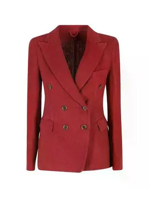 KILTIE Double-breasted Peak-lapel Blazer