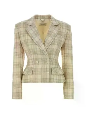 Magda Butrym Check-pattern Double-breasted Blazer