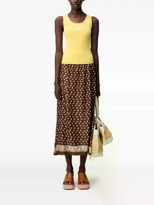 Claudie Pierlot Ribbed-knit Tank Top - Yellow