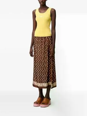 Claudie Pierlot Ribbed-knit Tank Top - Yellow