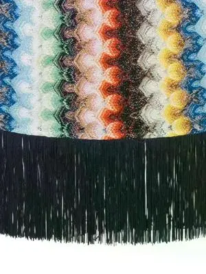 Missoni Zigzag-knit Fringed Scarf - White