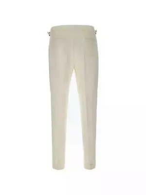 BARBA NAPOLI Pleated Linen Trousers