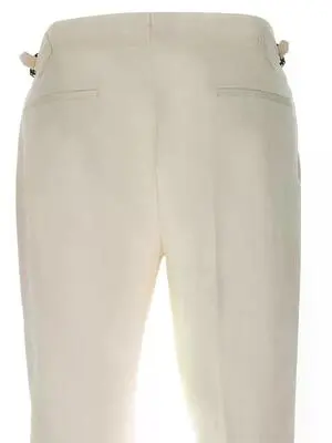 BARBA NAPOLI Pleated Linen Trousers