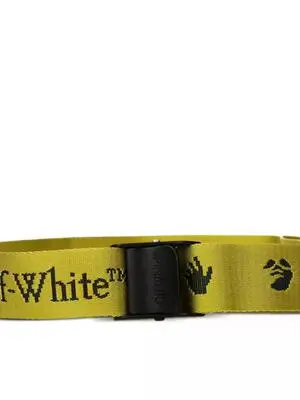 Off-White Logo-print Belt - Yellow