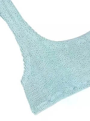 MC2 SAINT BARTH Naima Crinkle Bikini Top - Blue