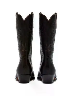 BUTTERO® Embroidered Leather Boots - Brown