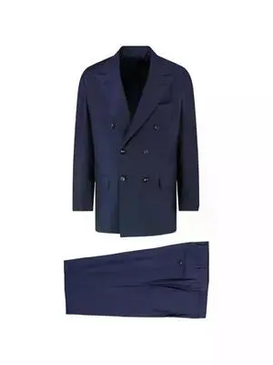 Kiton Double-breasted Suit - Blue