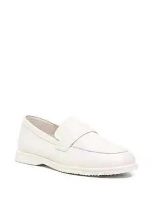 SERGIO MORETTI FIRENZE Penny Leather Loafers - Neutrals