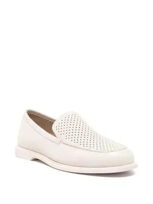 SERGIO MORETTI FIRENZE Laser-cut Pebble-grain Loafers