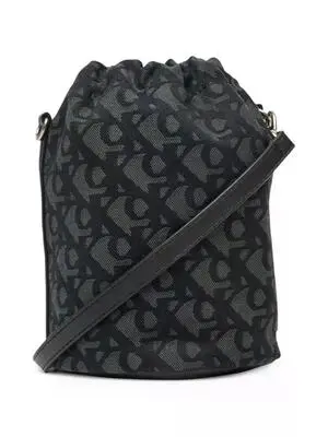 Calvin Klein Monogram Pattern Bucket Bag