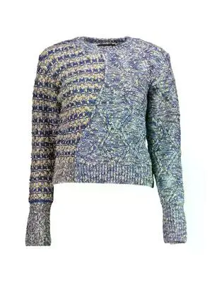 Desigual Patchwork Cable-knit Sweater