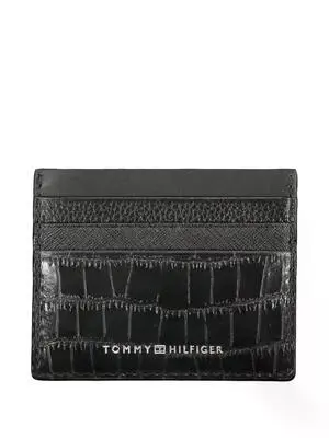 Tommy Hilfiger Crocodile-embossed Card-holder - Black