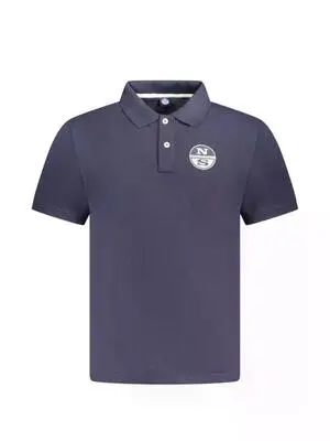 NORTH SAILS Logo-patch Short-sleeve Polo Shirt - Blue