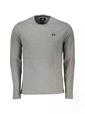LA MARTINA Long-sleeve Logo-embroidered T-shirt