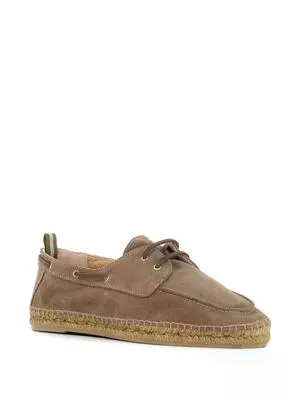 CastaÑer Suede Espadrille Boat Shoes - Brown