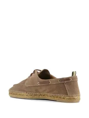 CastaÑer Suede Espadrille Boat Shoes - Brown