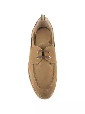 CastaÑer Suede Espadrille Boat Shoes - Neutrals