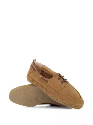 CastaÑer Suede Espadrille Boat Shoes - Neutrals