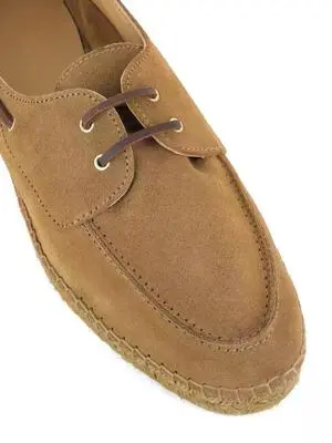 CastaÑer Suede Espadrille Boat Shoes - Neutrals