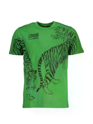 Roberto Cavalli Tiger-print T-shirt - Green