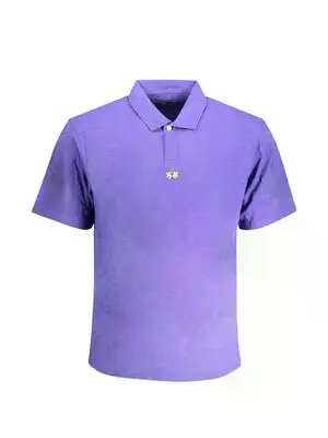 LA MARTINA Logo-embroidered Cotton Polo Shirt - Purple