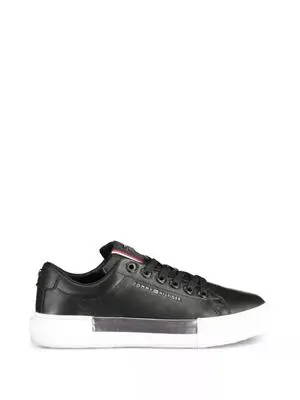Tommy Hilfiger Logo Lettering Sneakers - Black