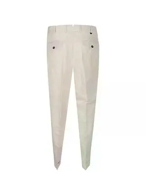 PT TORINO Pleated Linen Trousers - Neutrals