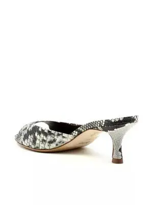 JULIE DEE Python-print Leather Sandals