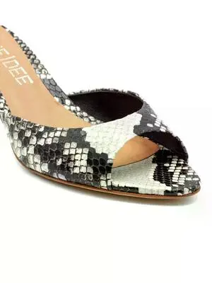 JULIE DEE Python-print Leather Sandals