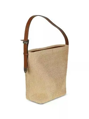 Pinko Woven Buckle-strap Bucket Bag