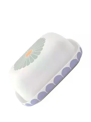 VILLEROY & BOCH Fleur Floral-print Butter Dish - White