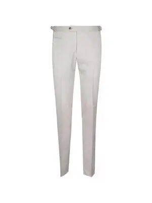 PT TORINO Herringbone Trousers With Side-adjusters